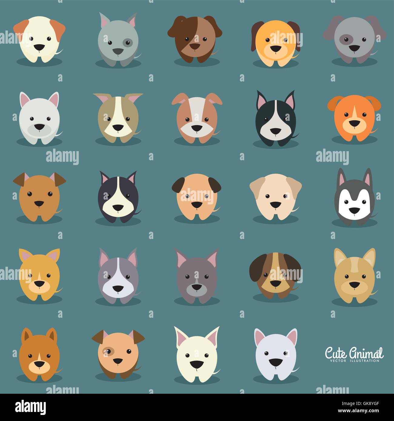 Cute Cartoon dogS Stock Vector Image & Art - Alamy