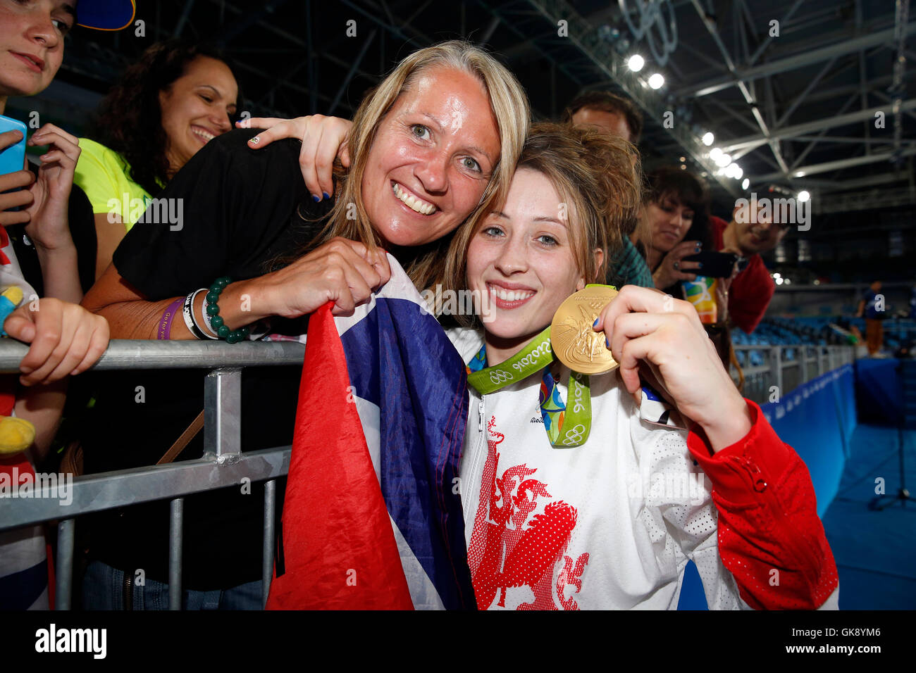 Great Britain's Jade Jones with her mother as she celebrates a gold ...