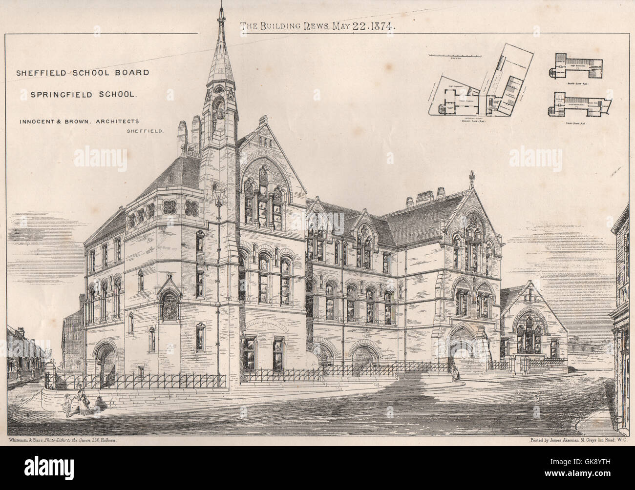 Sheffield School Board, Springfield School; Innocent & Brown Architects ...