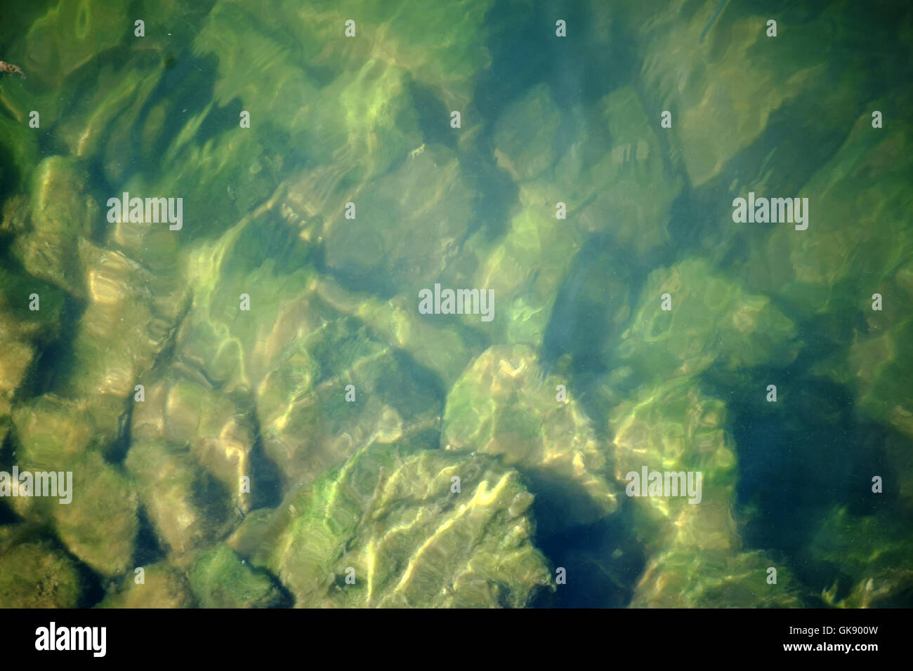 Stones under water Stock Photo - Alamy