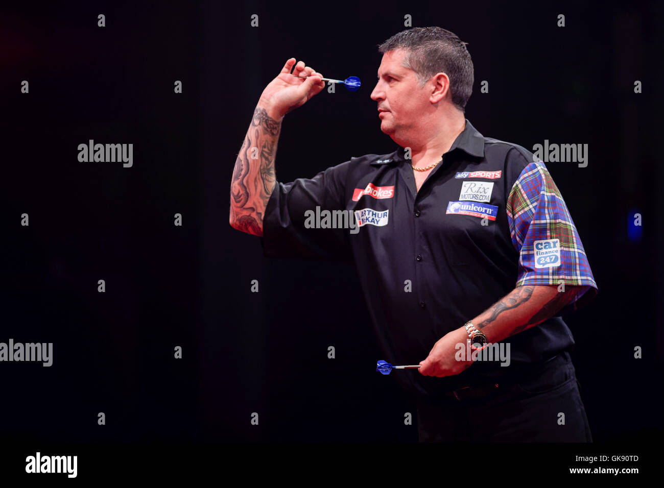 Sydney, Australia. 18th Aug, 2016. Current World Champion Gary Anderson ...
