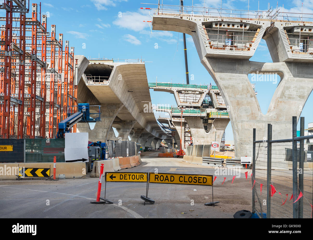 road currently under construction at several levels to increase traffic ...