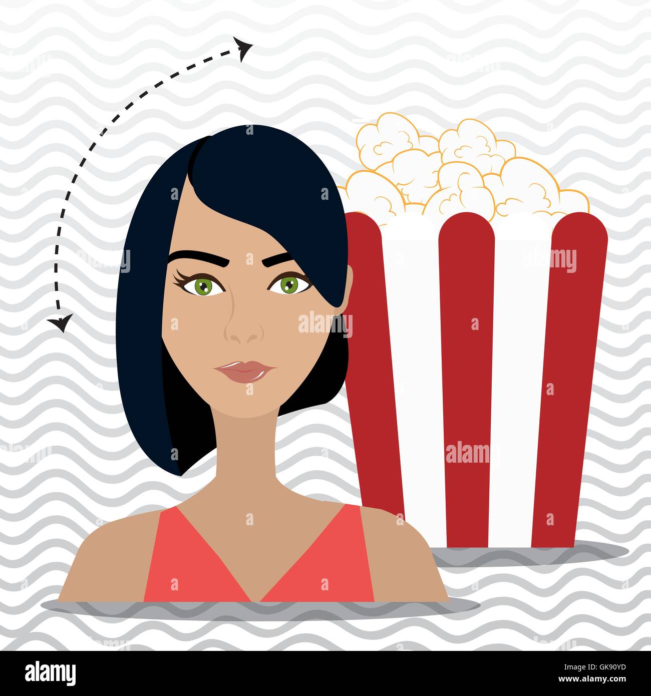 Movies screening Stock Vector Images - Alamy