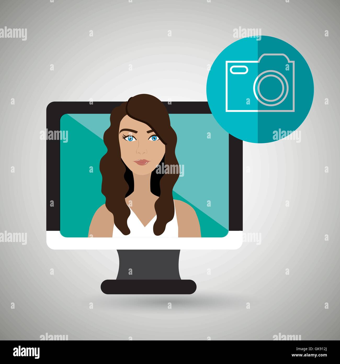 character laptop cellphone app Stock Vector Image & Art - Alamy