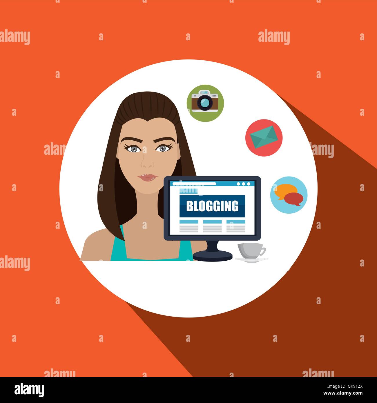 woman blogs web Stock Vector Image & Art - Alamy
