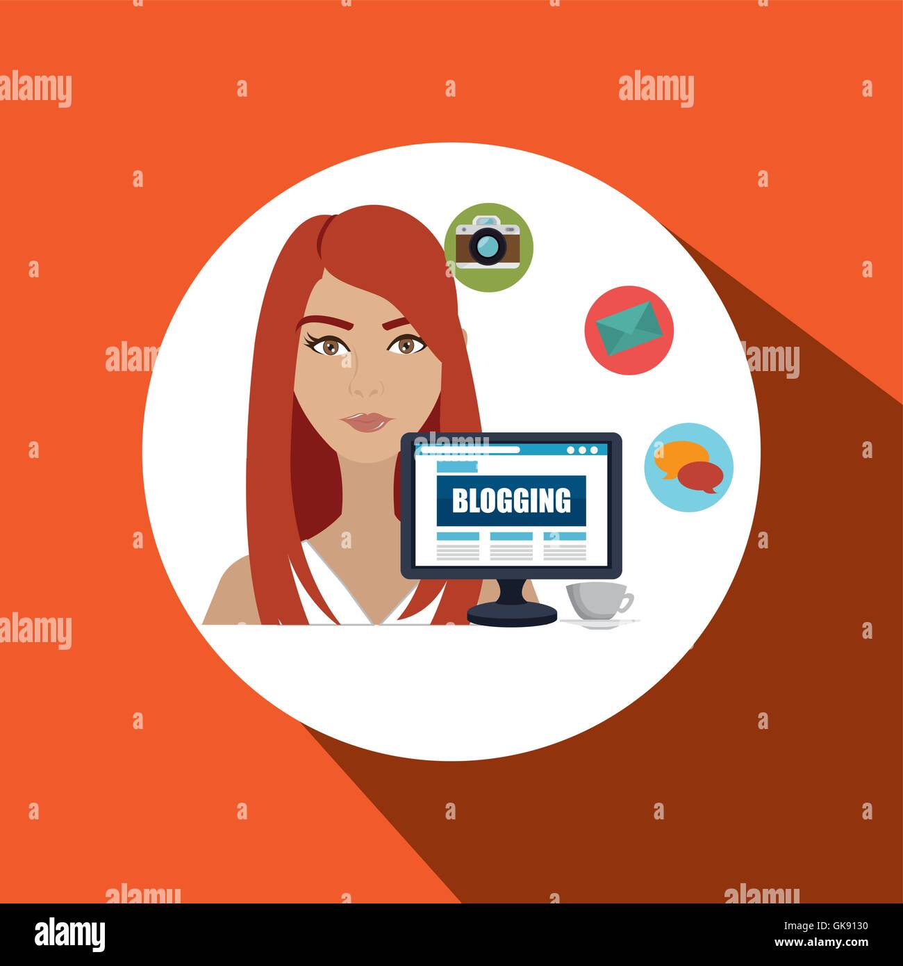 woman blogs web Stock Vector Image & Art - Alamy
