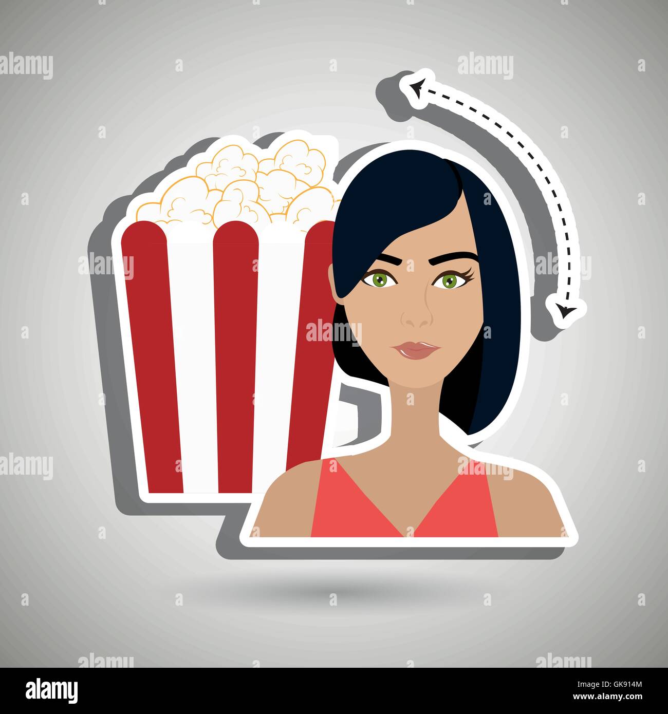 Movies screening Stock Vector Images - Alamy