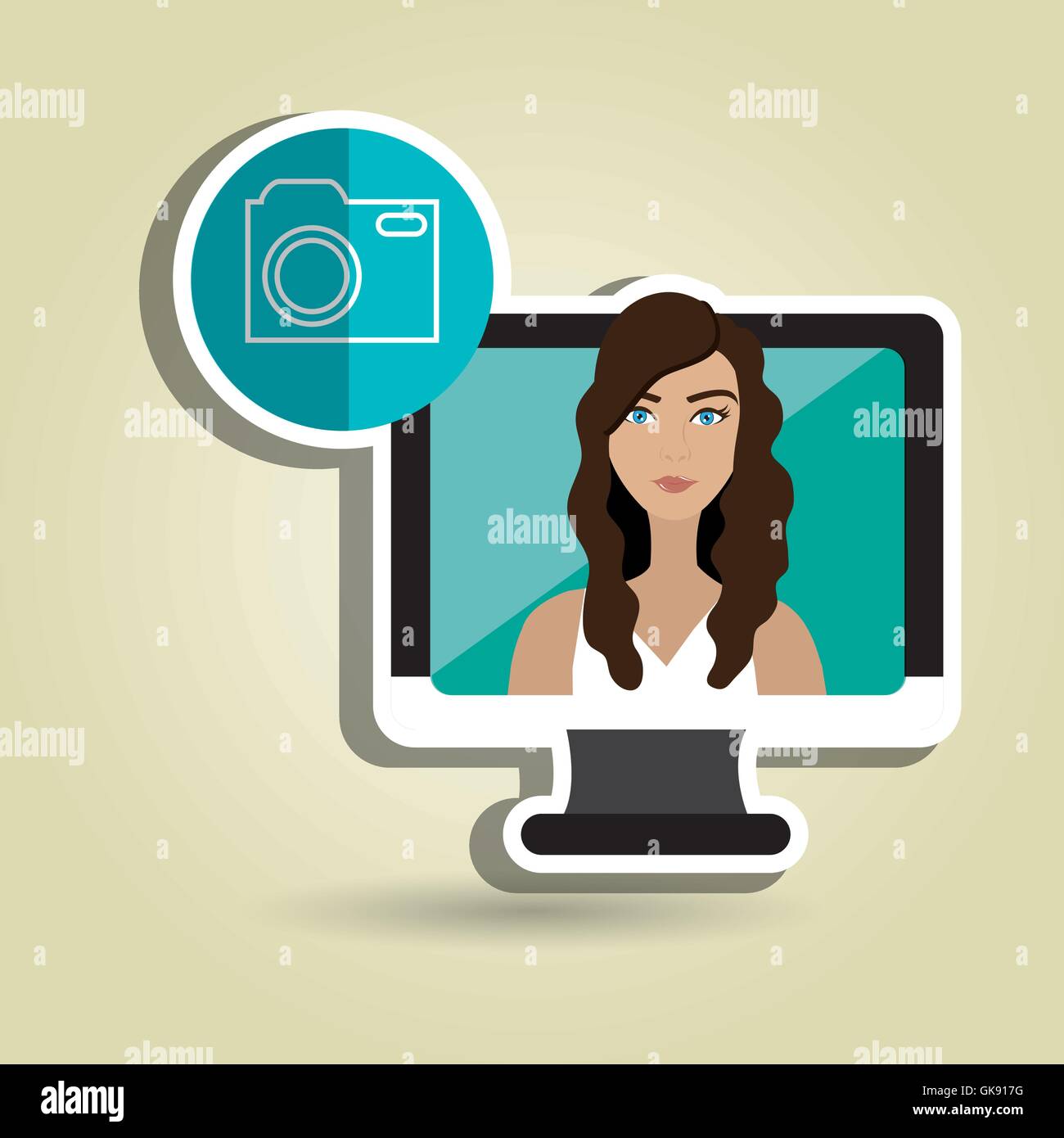character laptop cellphone app Stock Vector Image & Art - Alamy
