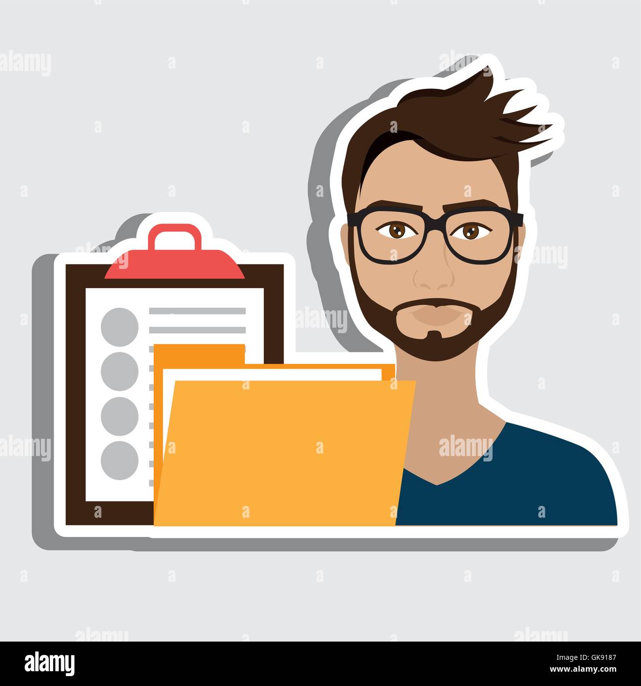 man clipboard folder file Stock Vector Image & Art - Alamy
