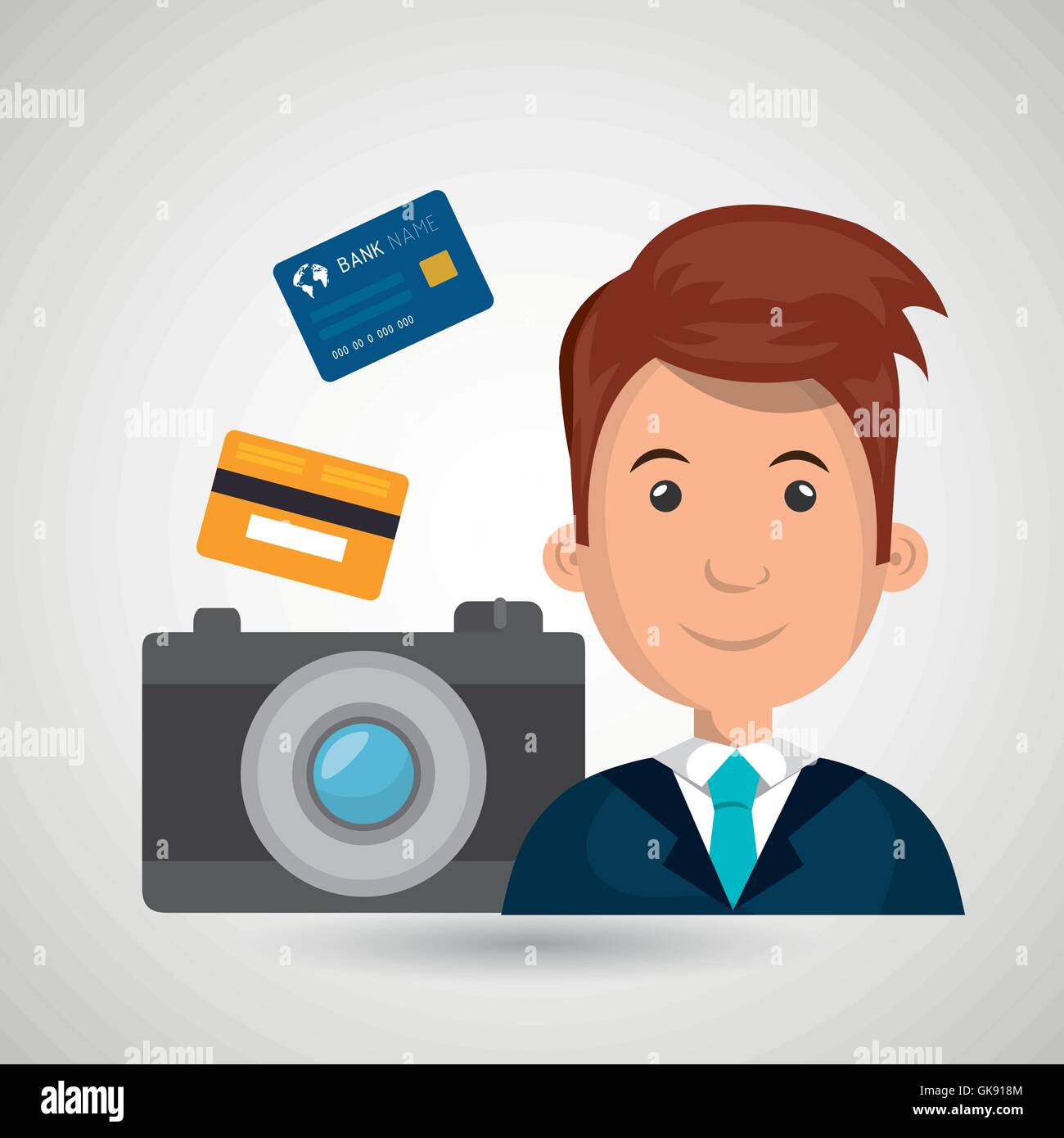 character camera photography and credit card Stock Vector Image & Art ...