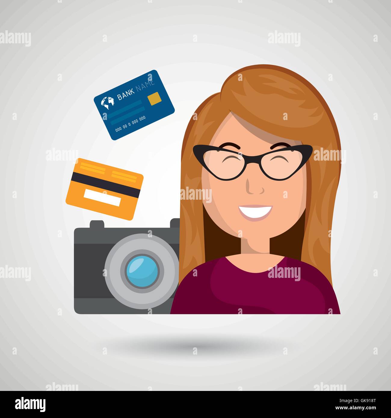 Blonde woman photography Stock Vector Images - Alamy