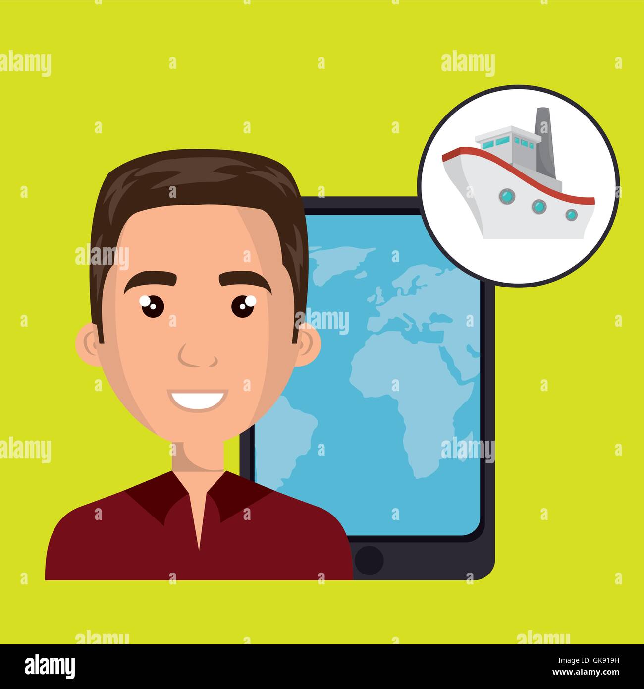 man travel map world Stock Vector Image & Art - Alamy