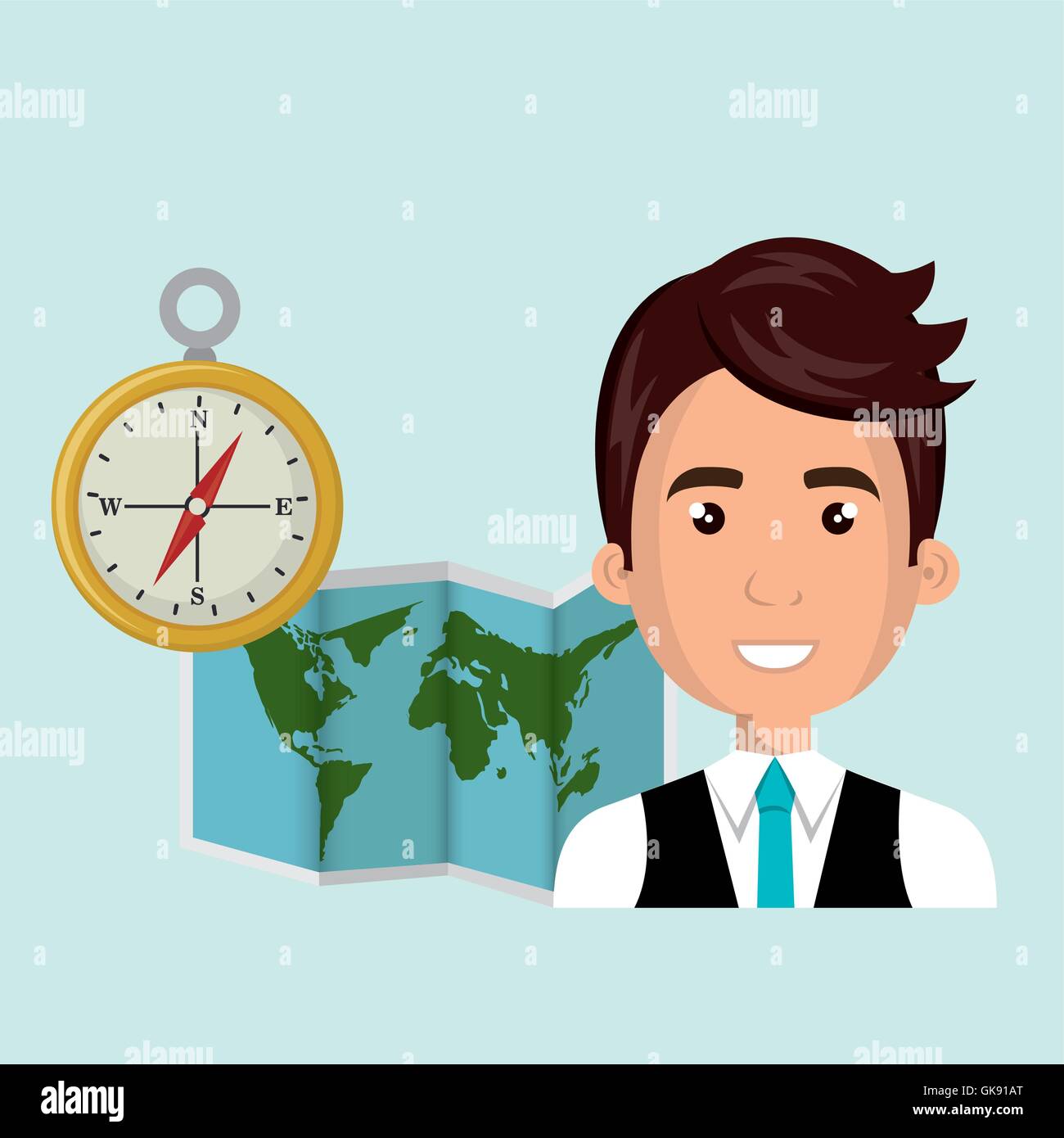 man map world global travel Stock Vector Image & Art - Alamy