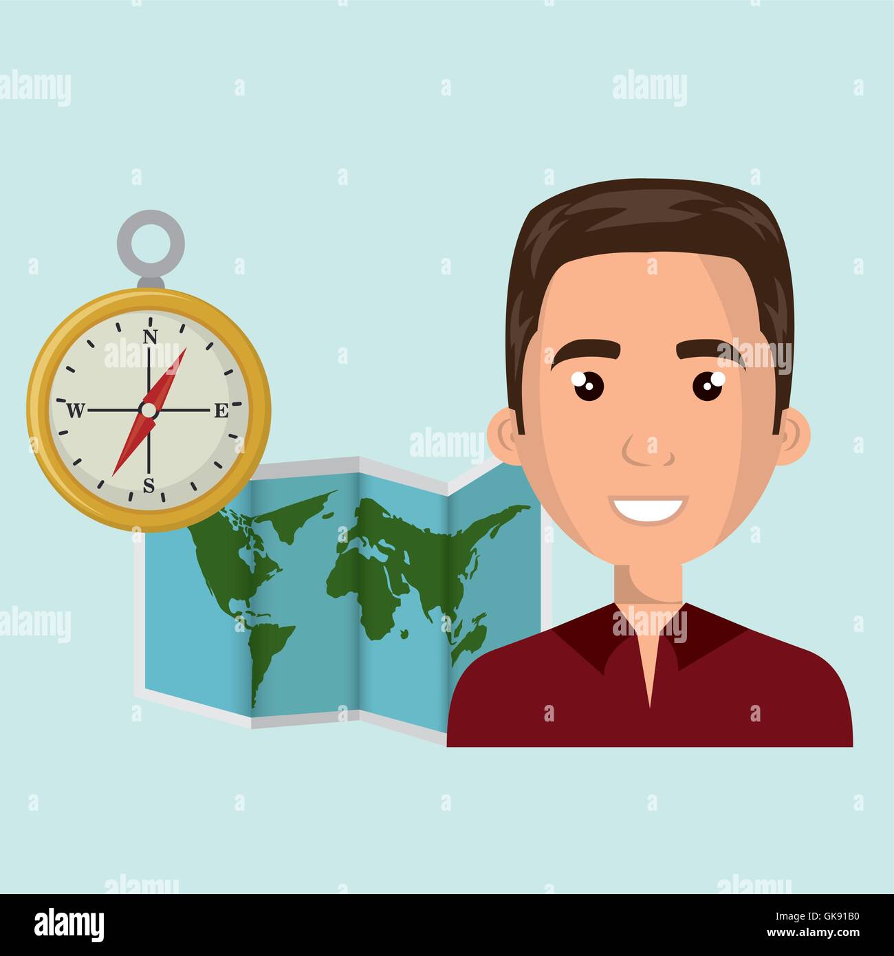man map world global travel Stock Vector Image & Art - Alamy