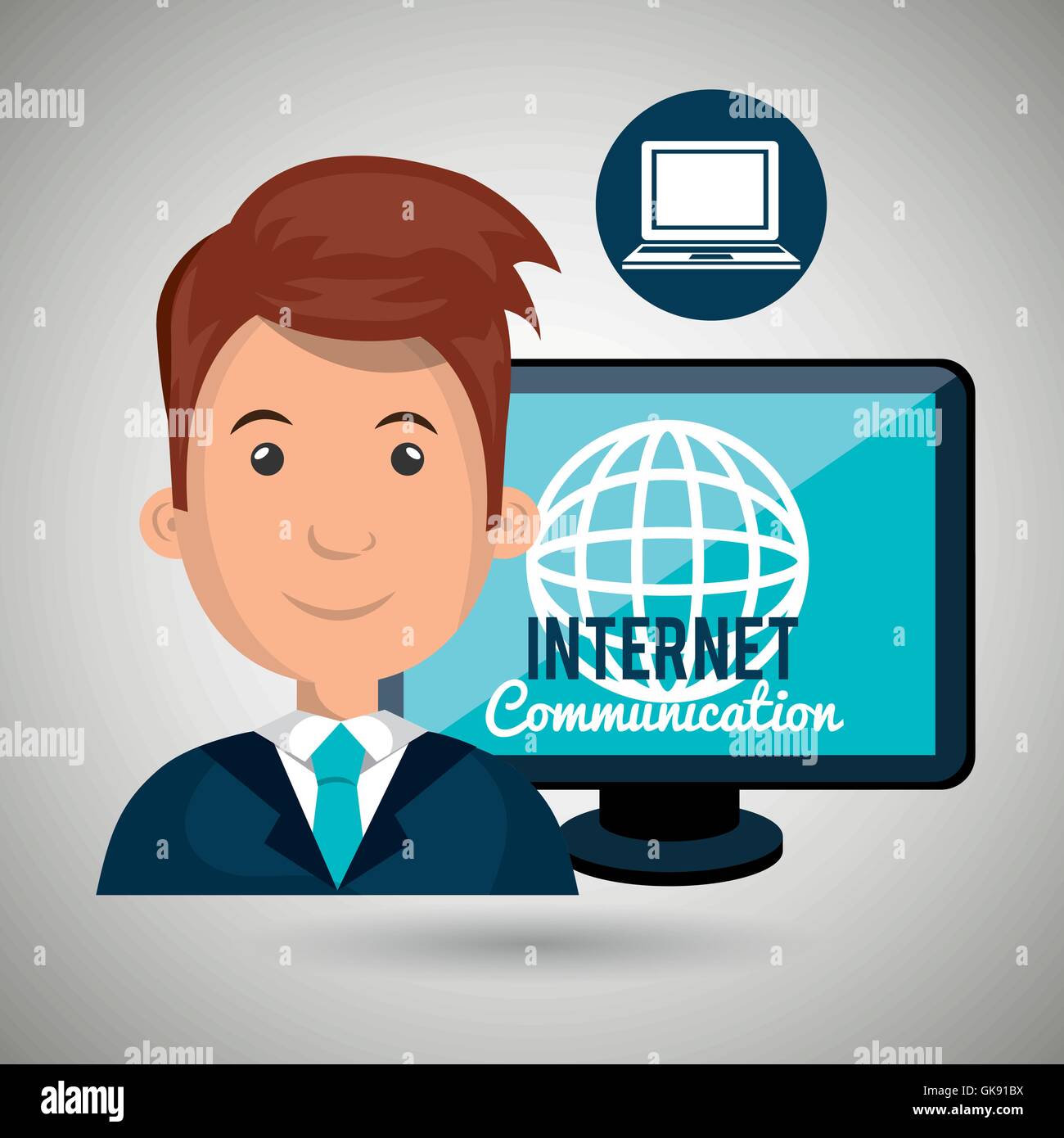 man internet connected global Stock Vector Image & Art - Alamy