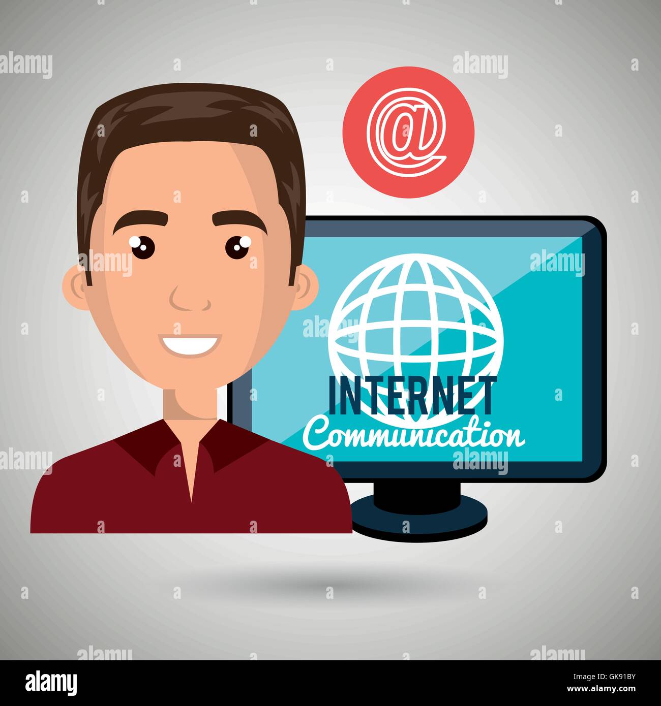 man internet connected global Stock Vector Image & Art - Alamy