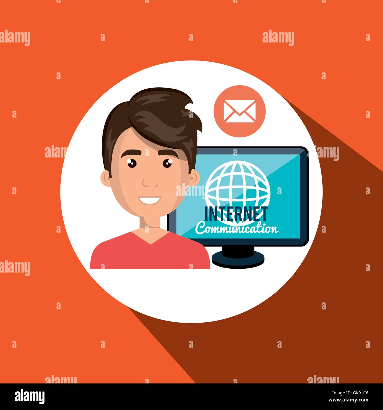 man internet connected global Stock Vector Image & Art - Alamy
