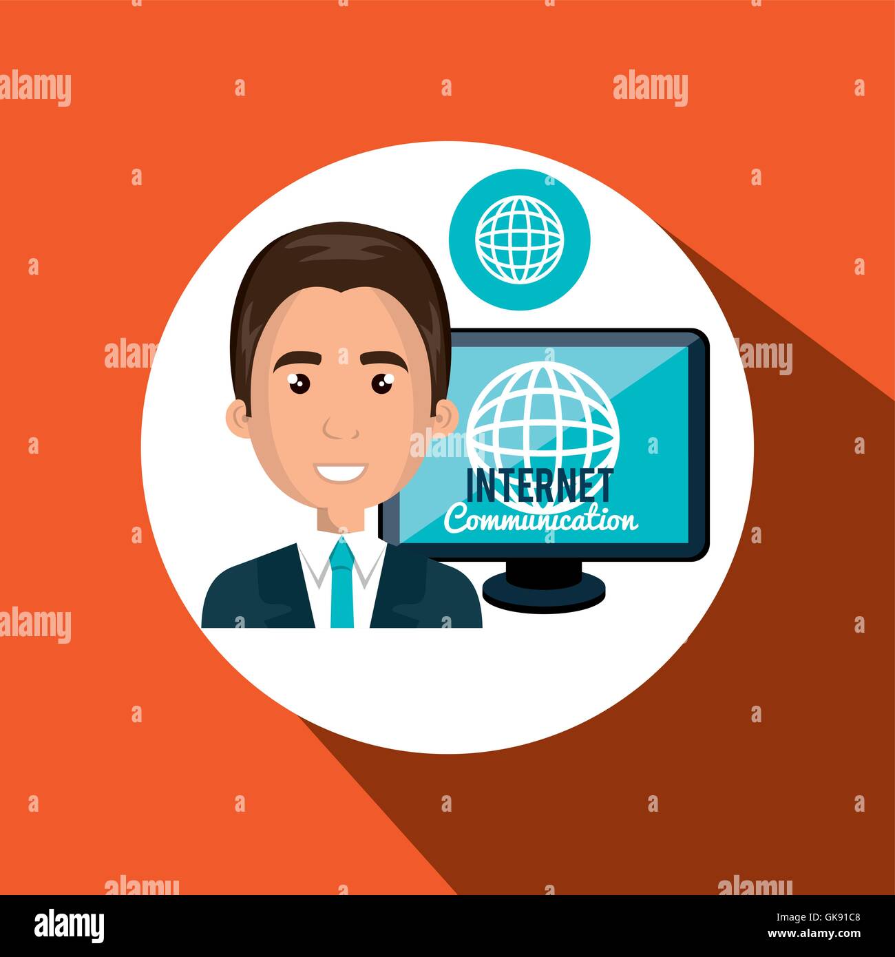 man internet connected global Stock Vector Image & Art - Alamy