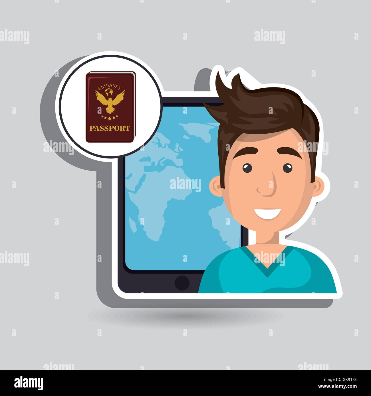 man travel map world Stock Vector Image & Art - Alamy