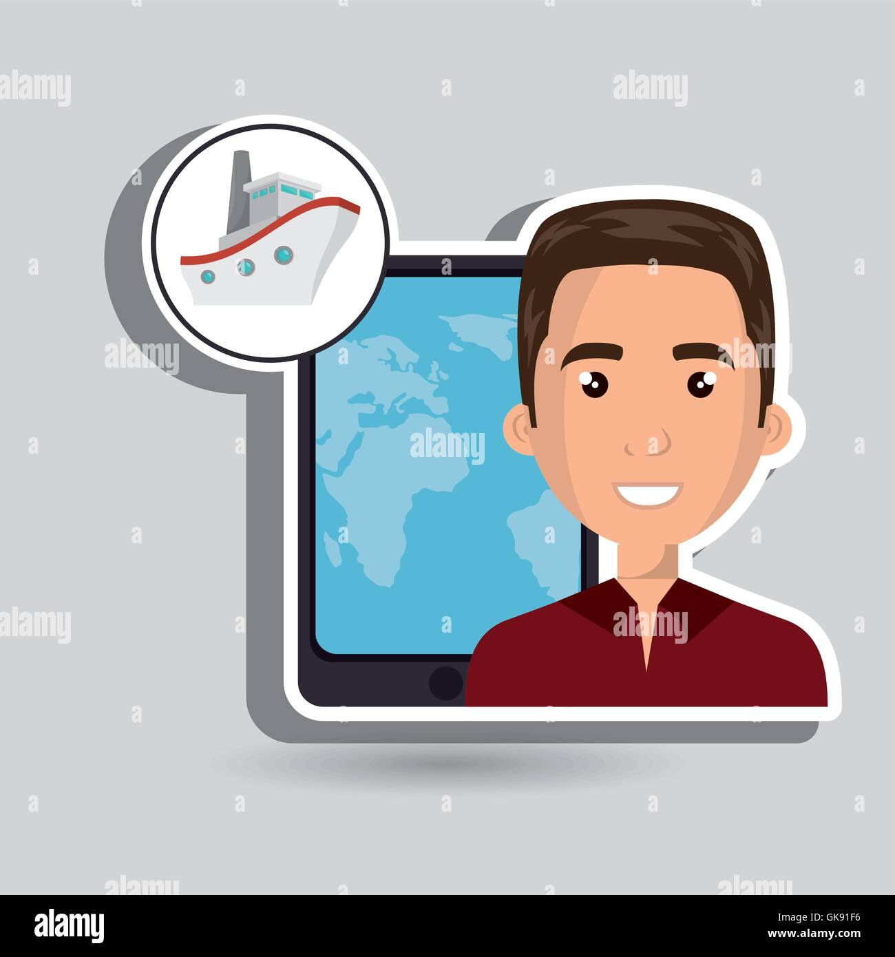 man travel map world Stock Vector Image & Art - Alamy