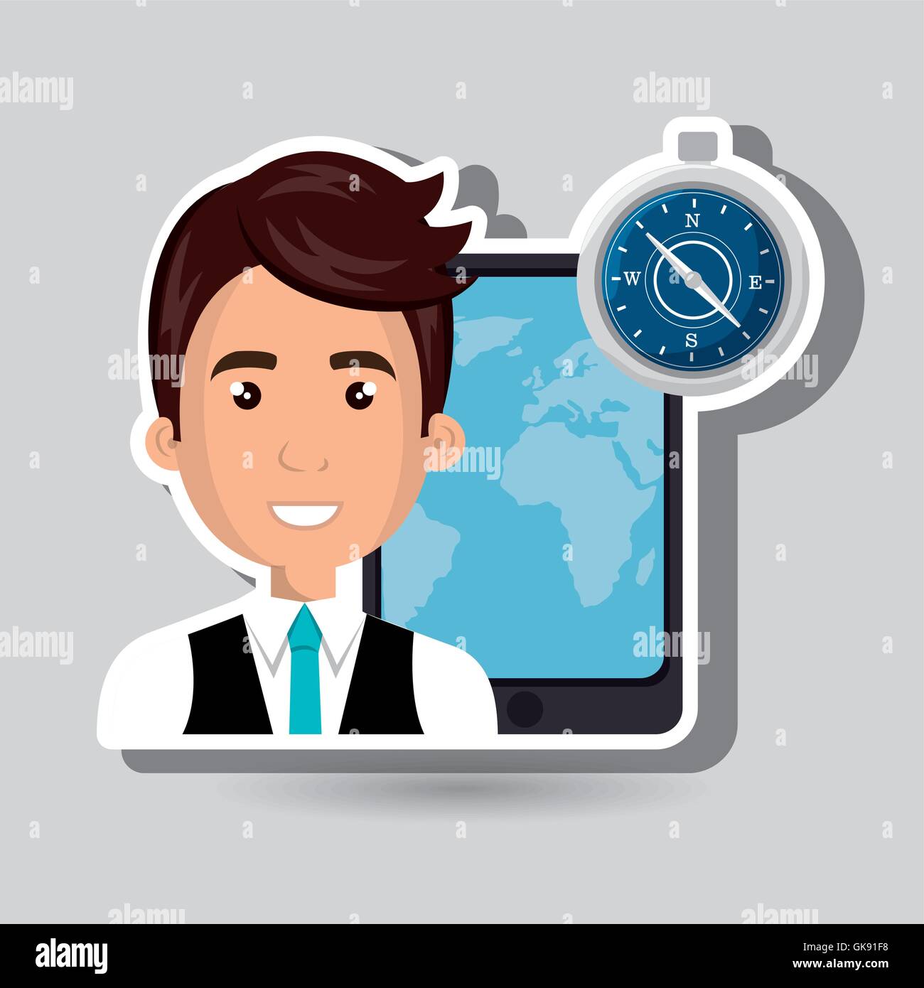 man travel map world Stock Vector Image & Art - Alamy