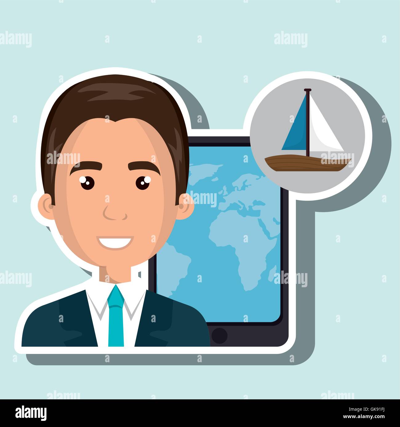 man travel map world Stock Vector Image & Art - Alamy