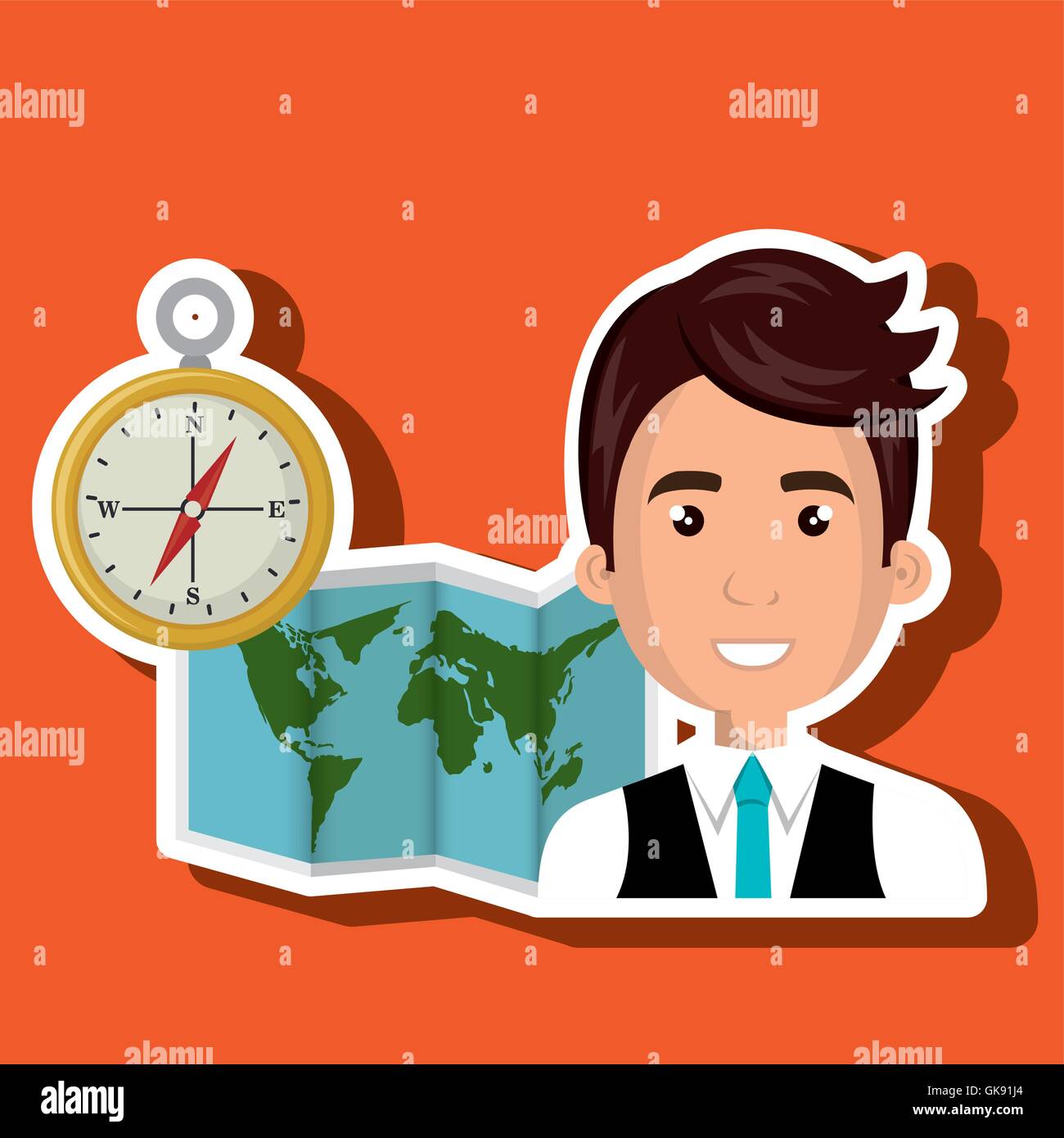 man map world global travel Stock Vector Image & Art - Alamy
