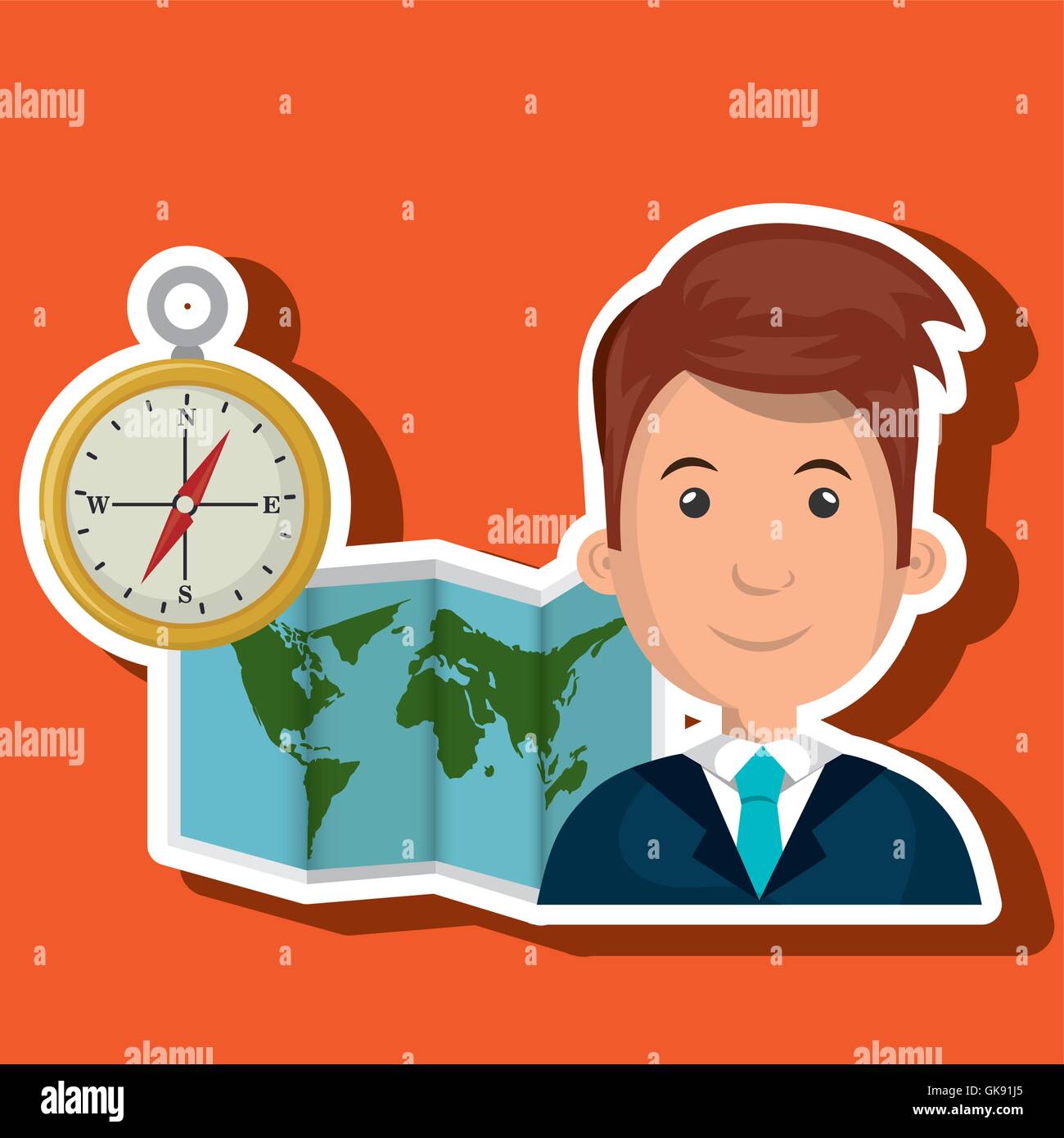 man map world global travel Stock Vector Image & Art - Alamy