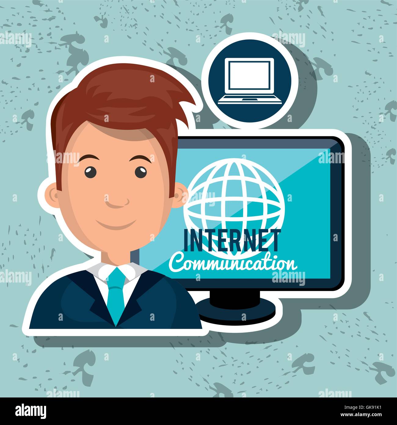 man internet connected global Stock Vector Image & Art - Alamy