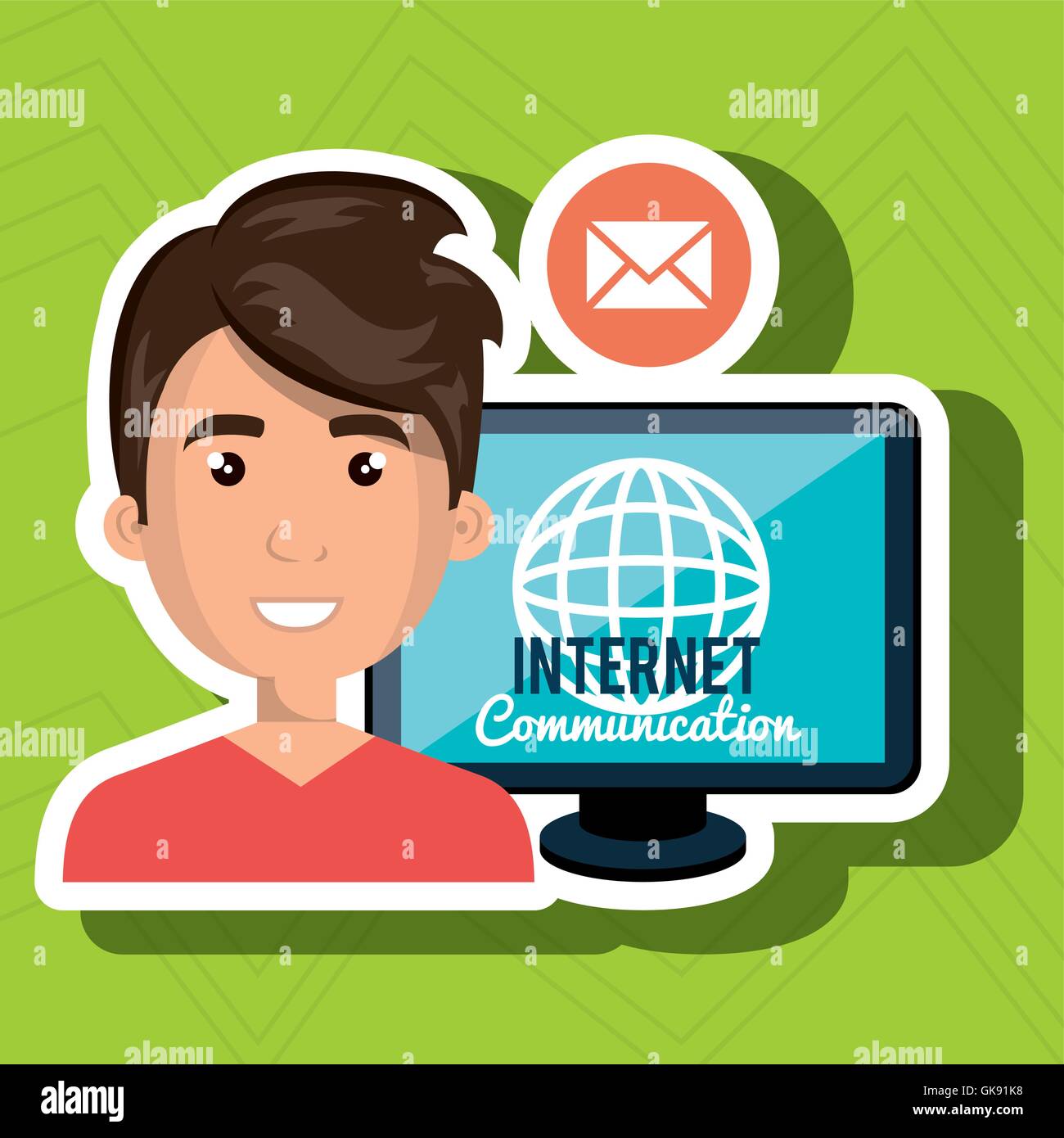 man internet connected global Stock Vector Image & Art - Alamy