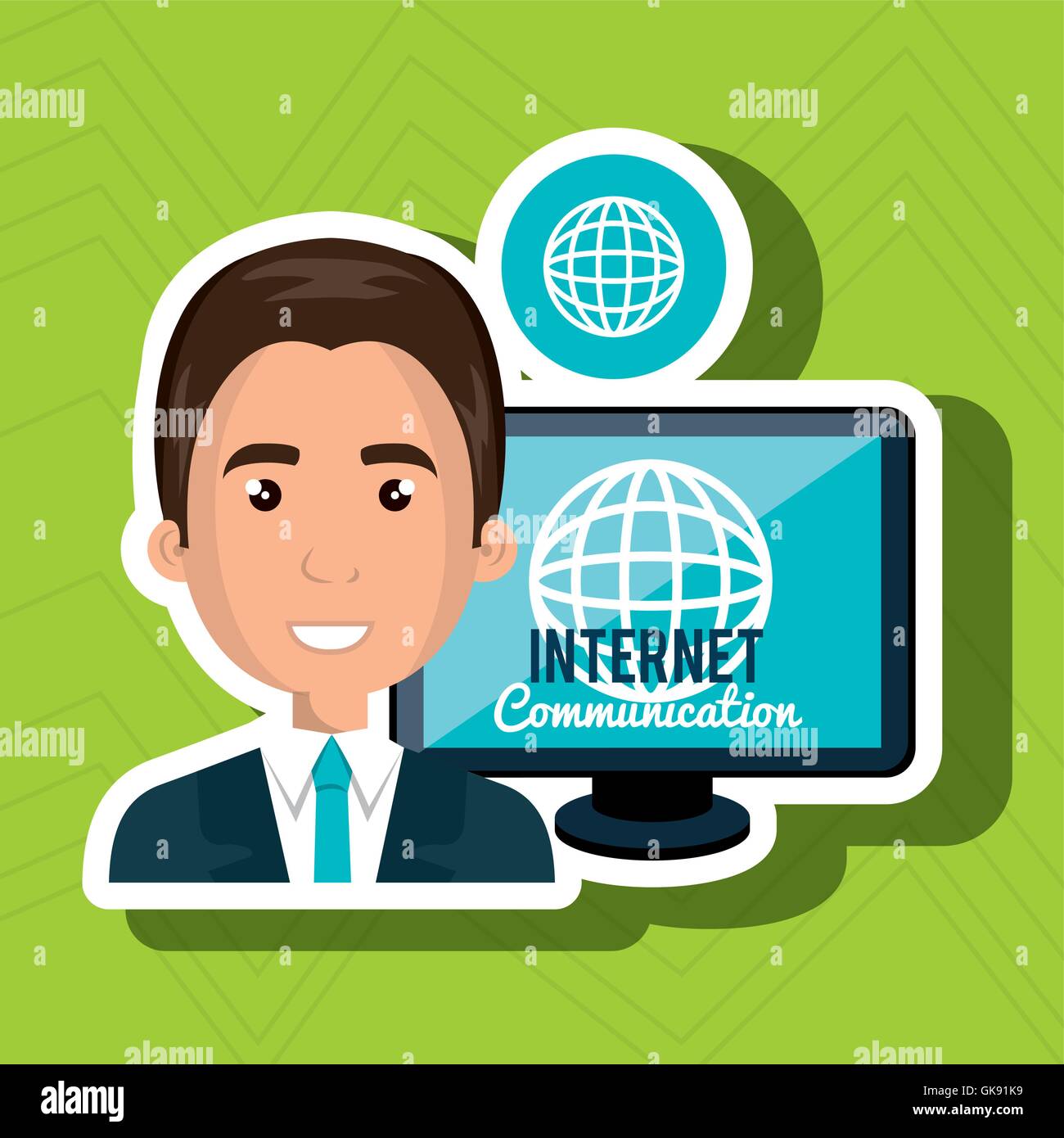 man internet connected global Stock Vector Image & Art - Alamy