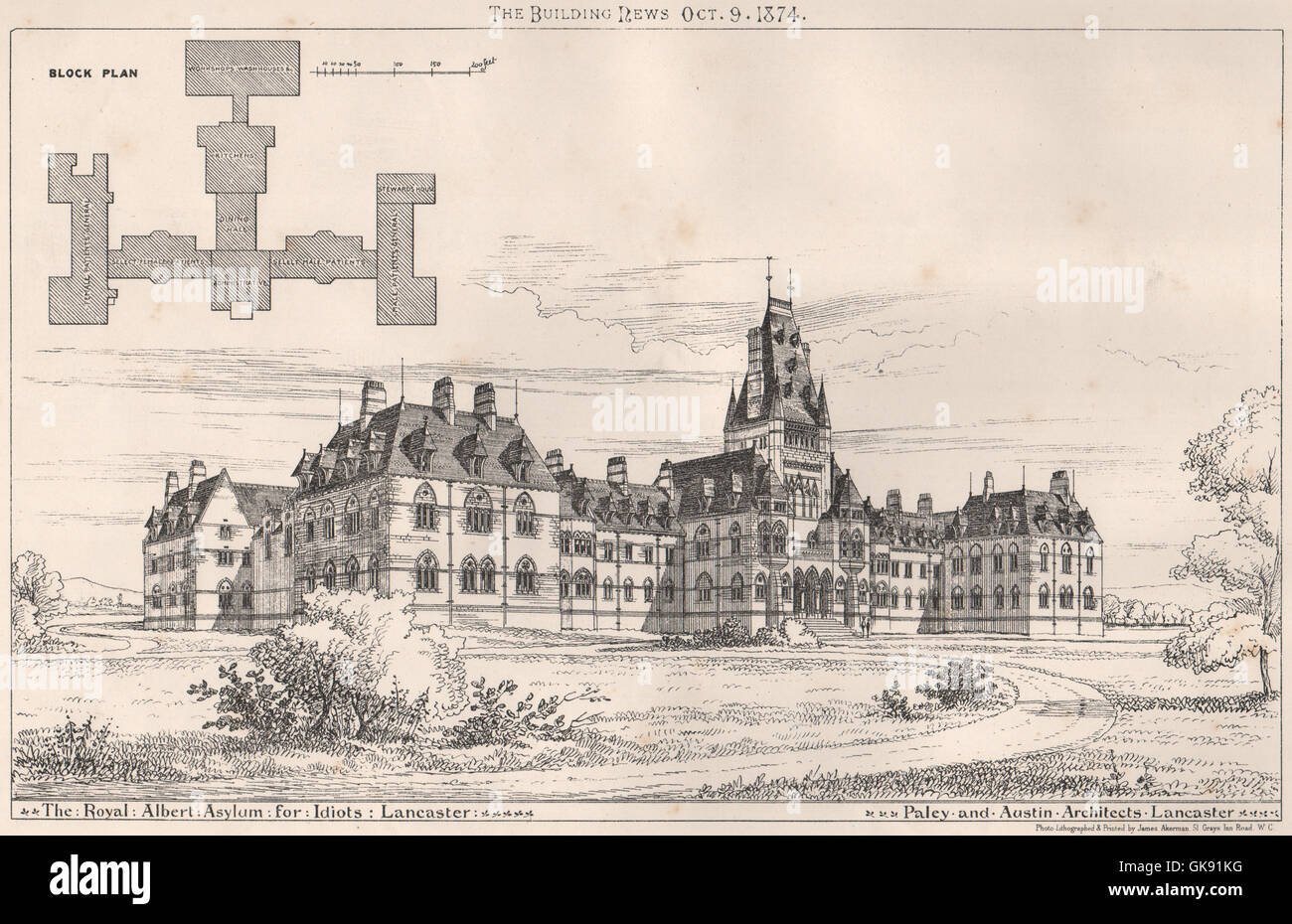 The Royal Albert Asylum for Idiots, Lancaster; Paley & Austin ...