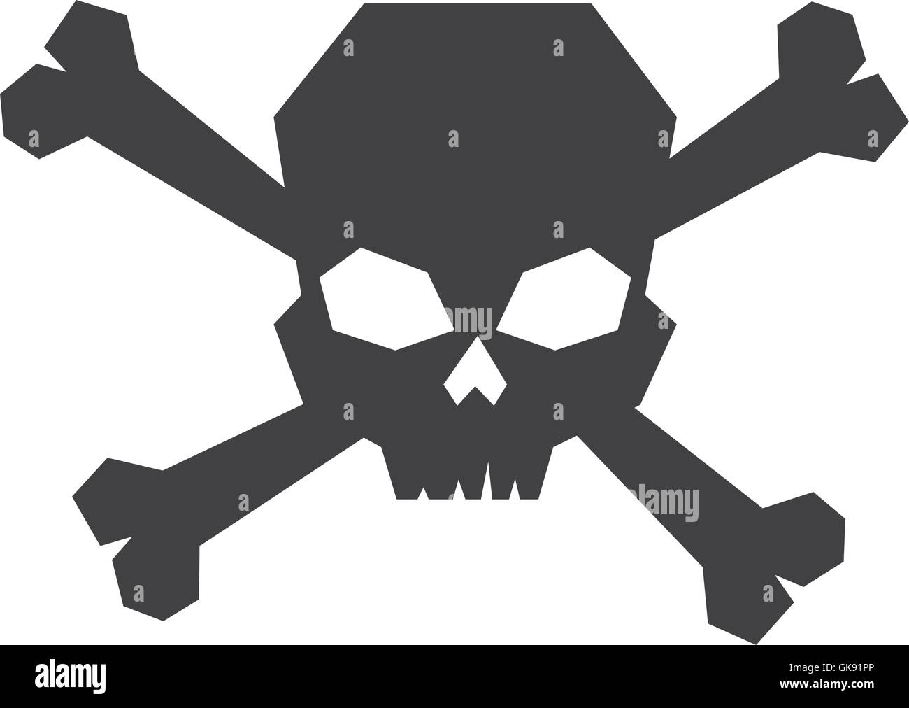 skull caution warning Stock Vector Image & Art - Alamy