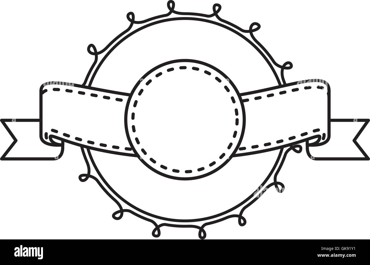 elegant frame with ribbon Stock Vector Image & Art - Alamy