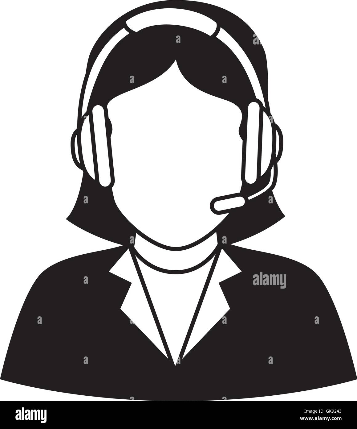 person operator headset service assistant Stock Vector Image & Art - Alamy