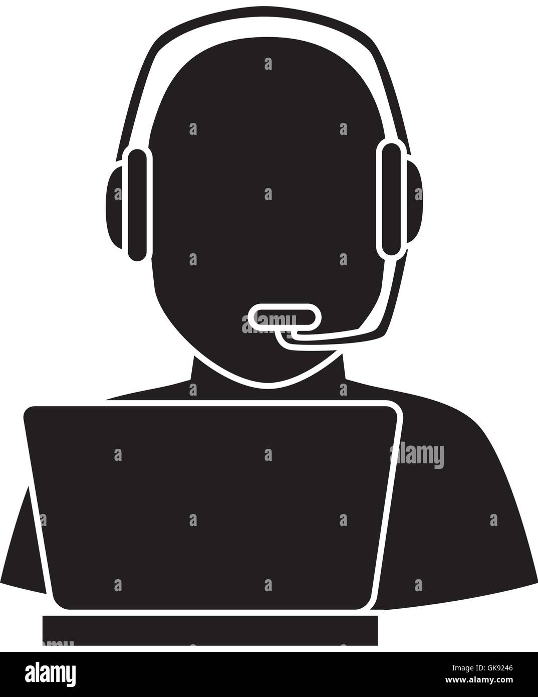 person operator headset service assistant Stock Vector Image & Art - Alamy