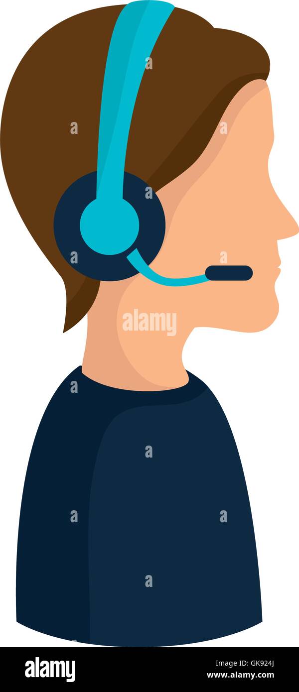 person operator headset service assistant Stock Vector Image & Art - Alamy