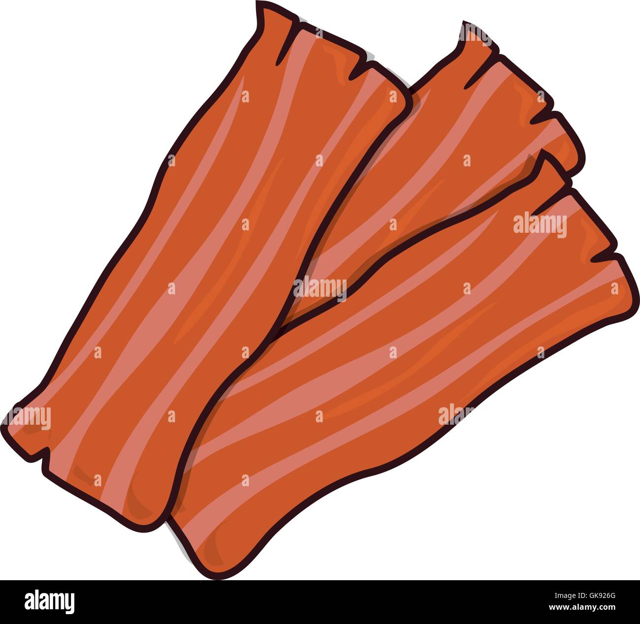 bacon strip food Stock Vector Image & Art - Alamy