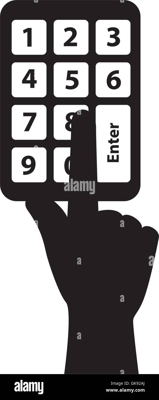 code pin number Stock Vector Image & Art - Alamy