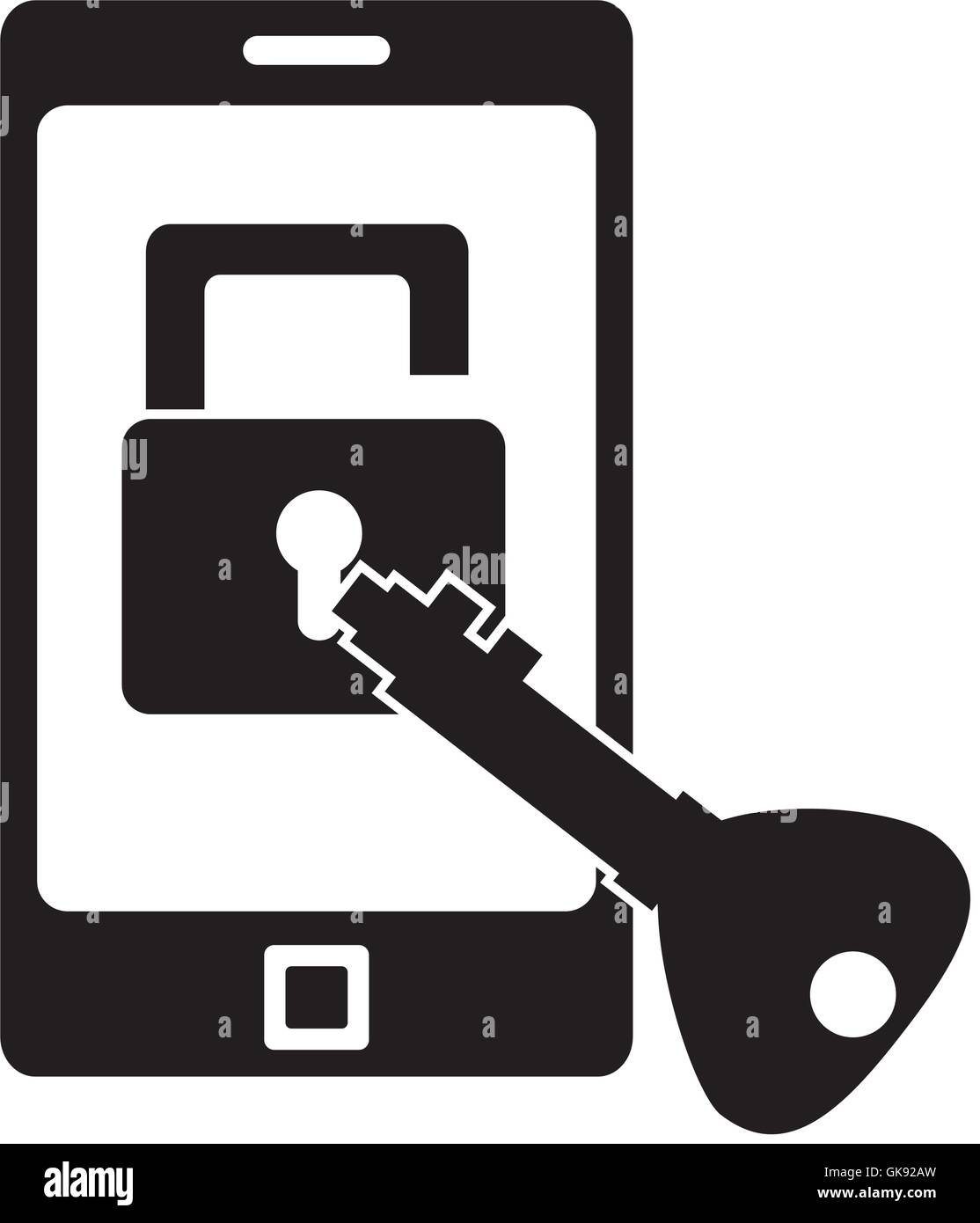 phone security lock Stock Vector Image & Art - Alamy