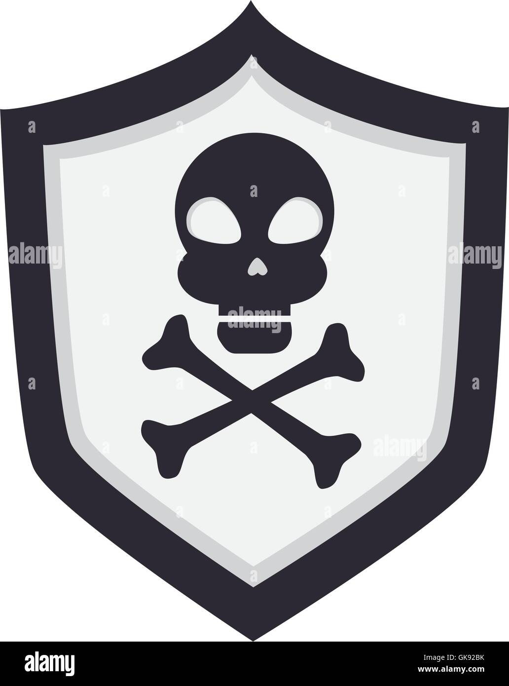 Skull bones mark danger warning Stock Vector Images - Alamy