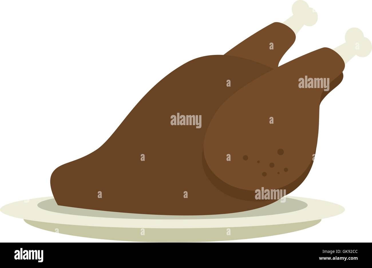 chicken roaster plate food Stock Vector Image & Art - Alamy