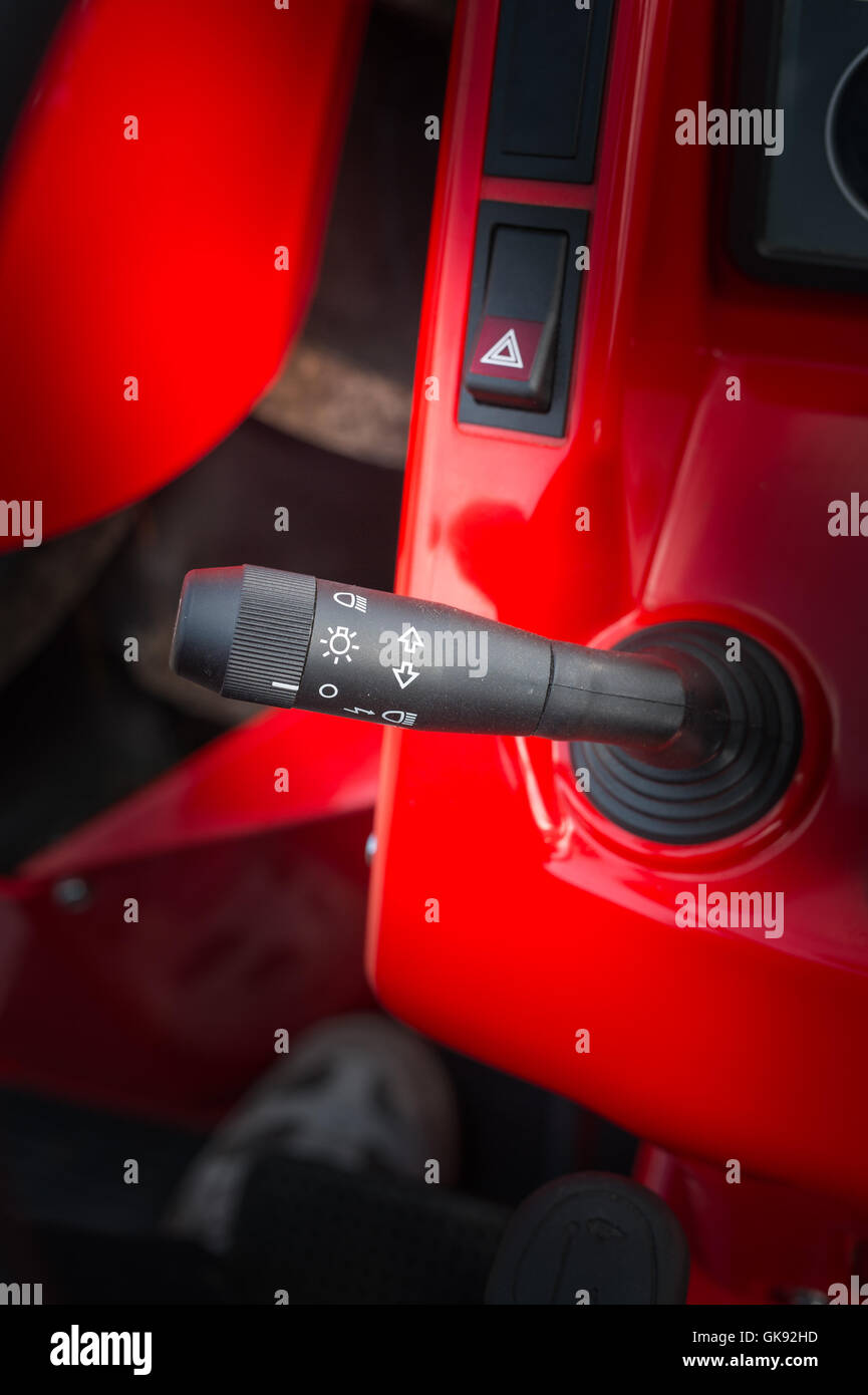 Close up of signal switch in tractor Stock Photo - Alamy