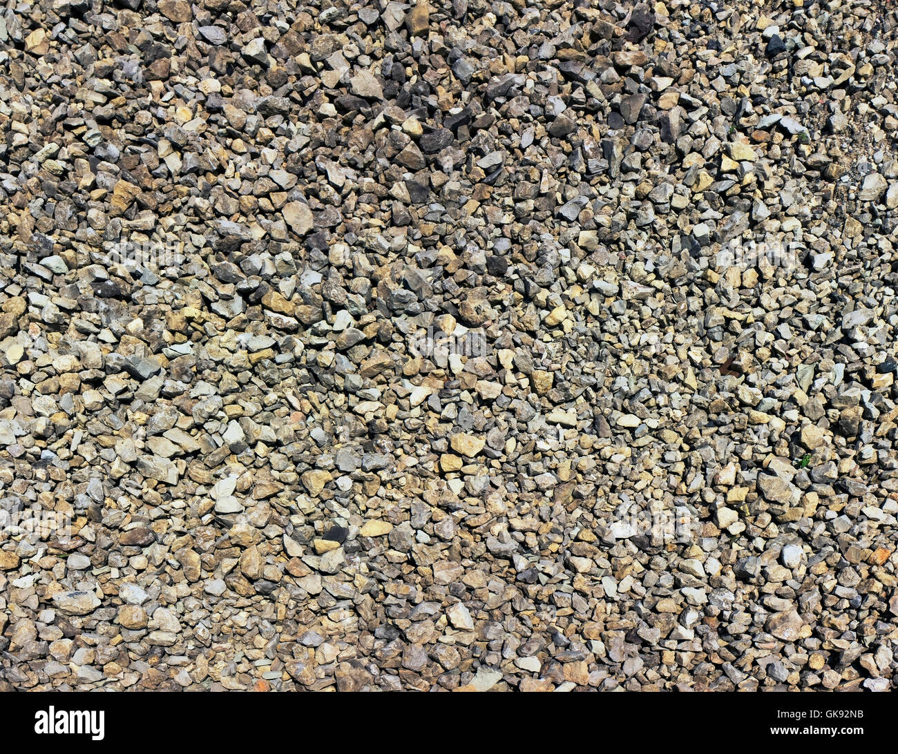 Fragment of the gravel road - top view background Stock Photo - Alamy