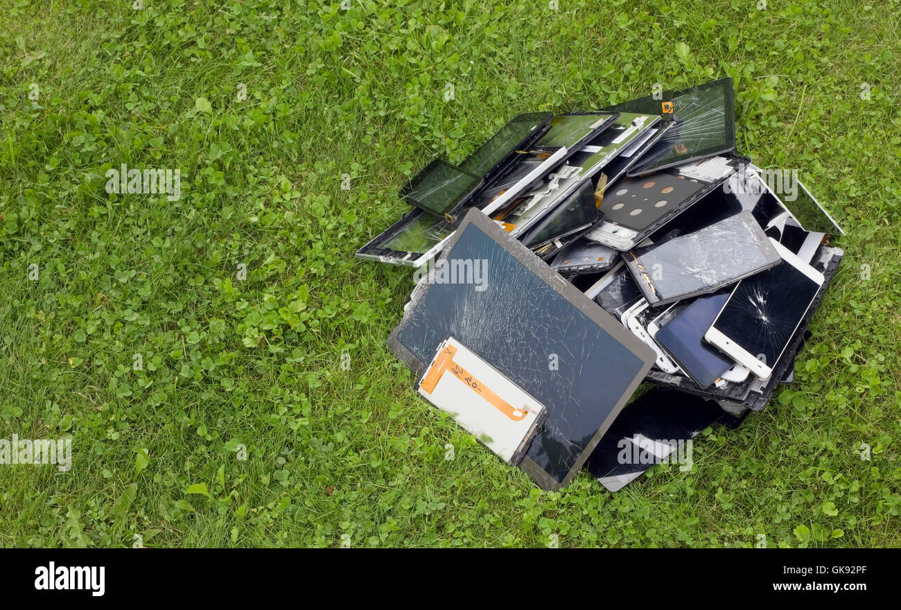 Broken glass grass hi-res stock photography and images - Alamy
