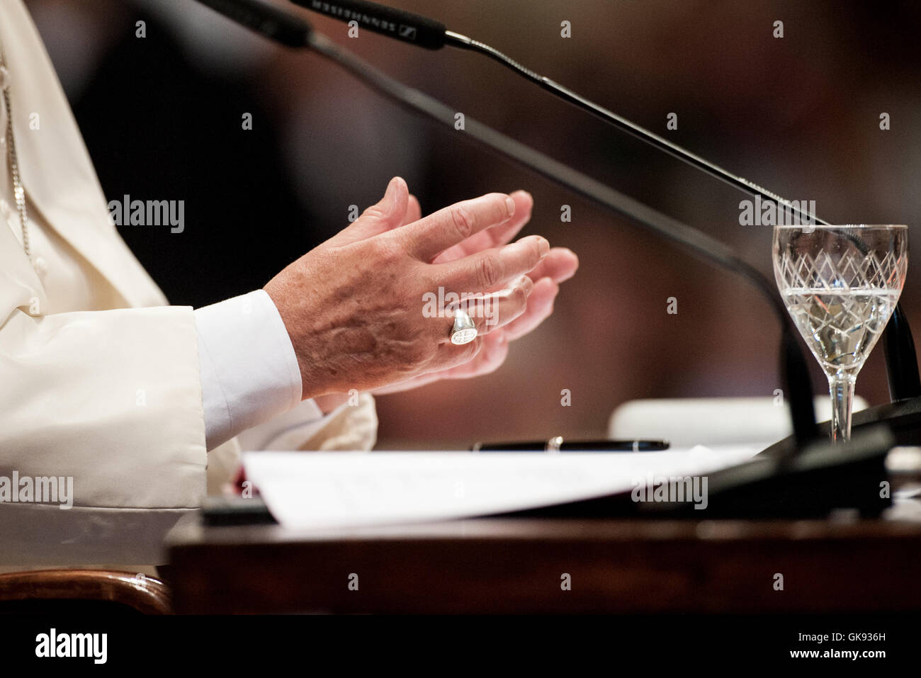 Pope Francis delivers a speech during a meeting of Rome's diocese in ...