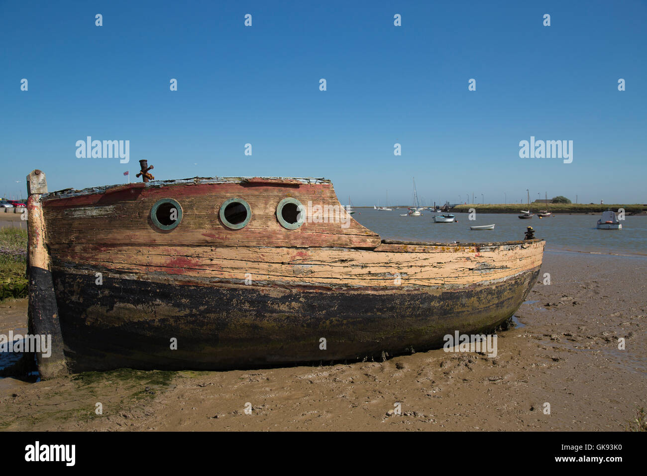 Old boat on the River Ore in Orford Suffolk England Stock Photo - Alamy