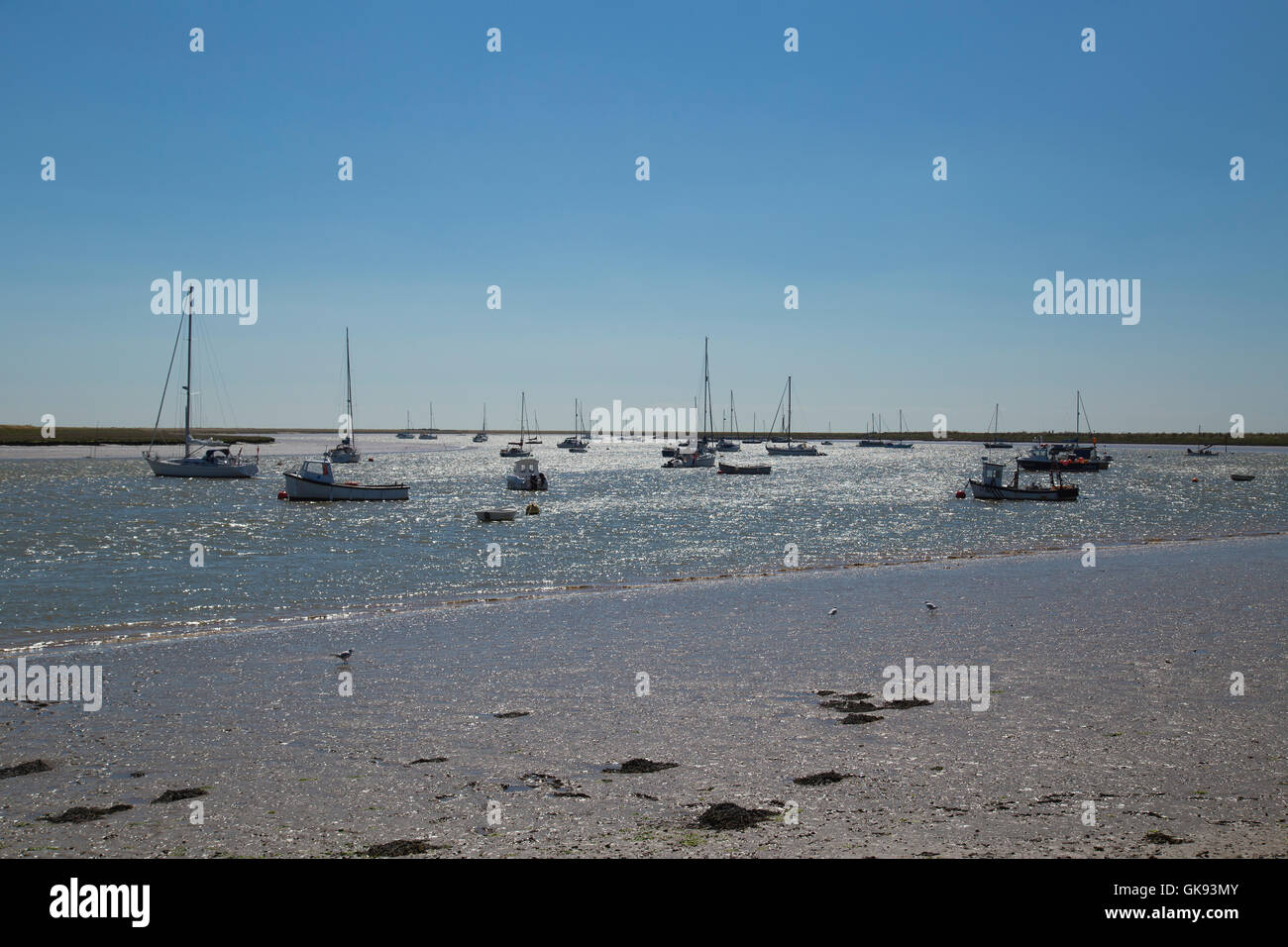 Boats on the River Ore in Orford Suffolk England Stock Photo - Alamy