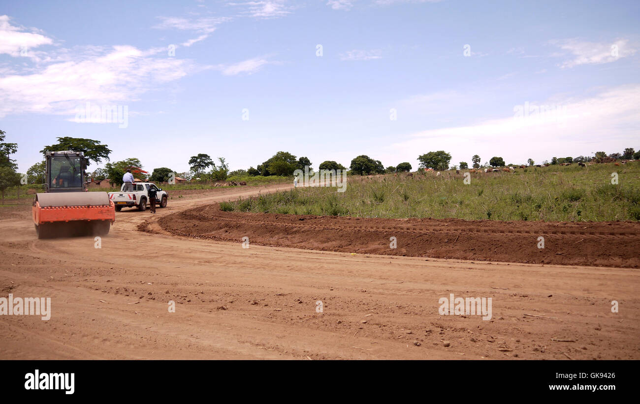A road under construction in Lira, district in northern Uganda Stock ...