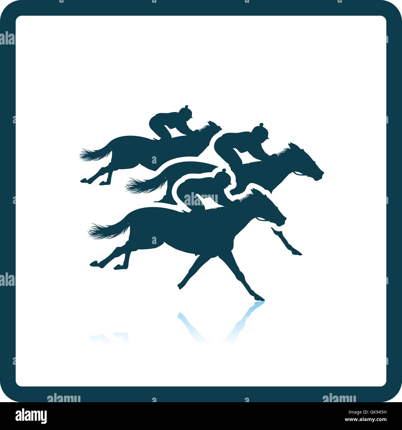 Horse ride icon. Shadow reflection design. Vector illustration Stock ...